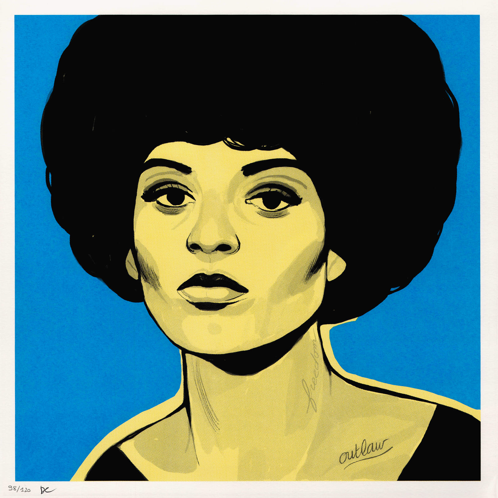 Affiche en Sérigraphie de Angela Davis - dessin de Daphné Collignon ...