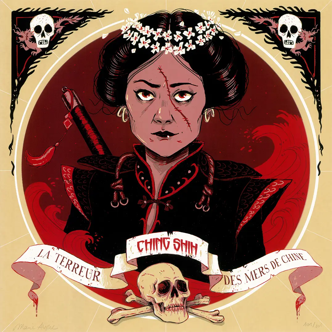 Affiche en Sérigraphie de Ching Shih - dessin de Marie Avril - Editions ...